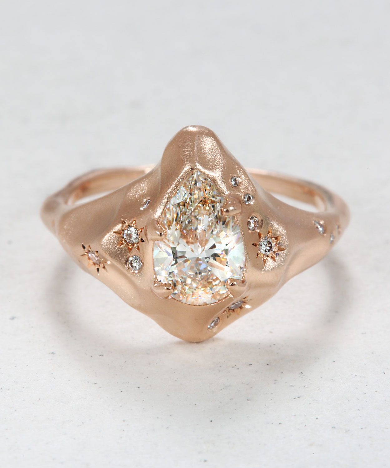 Infinite Love Pear Shape Diamond Engagement Ring