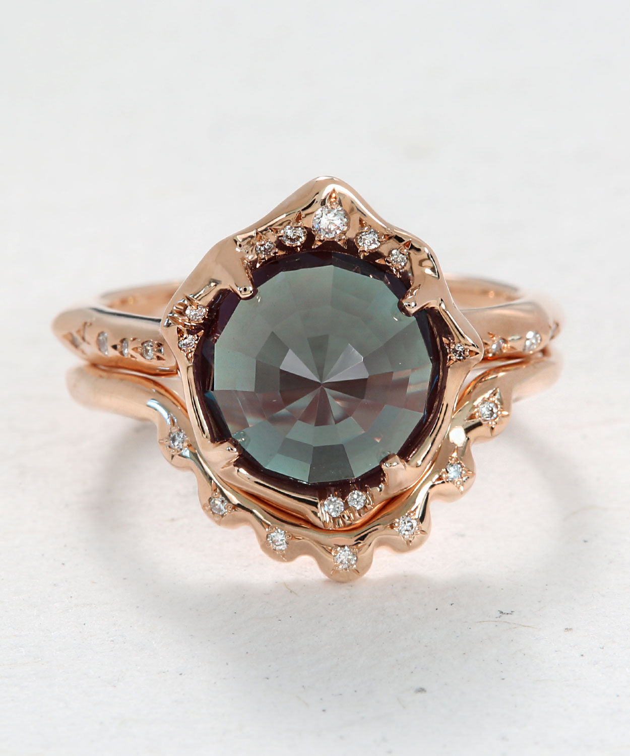 Infinite Love Alexandrite Light and Scallop Stack