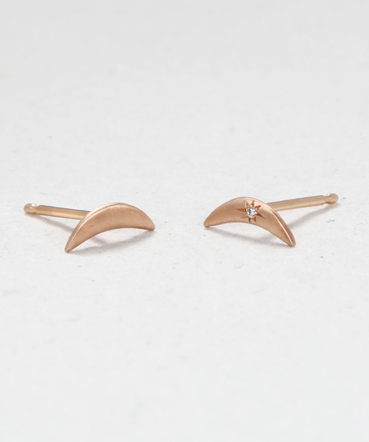 Crescent Moon Studs